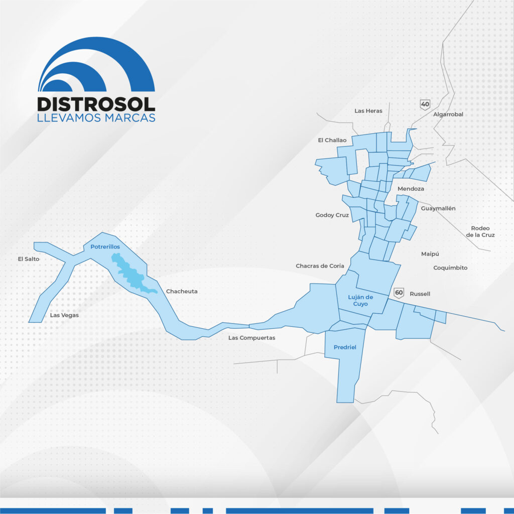 Nuestras zonas de distribución en Distrosol